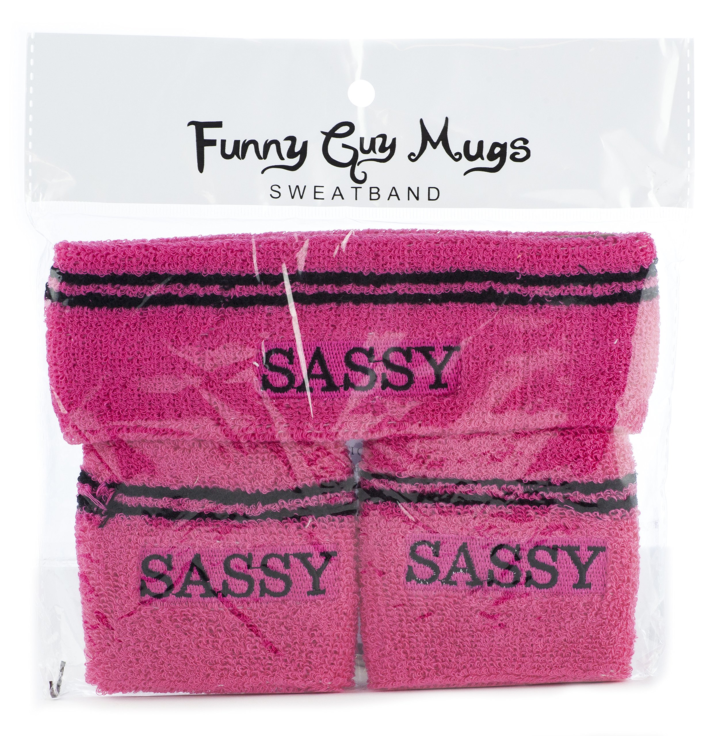 Funny Guy Mugs Sassy Unisex Sweatband Set (3-Pack: 1 Headband & 2 Wristbands)