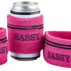 Funny Guy Mugs Sassy Unisex Sweatband Set (3-Pack: 1 Headband & 2 Wristbands)