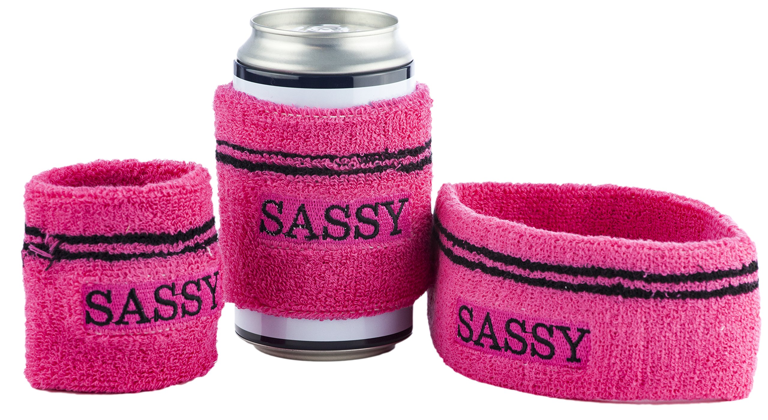 Funny Guy Mugs Sassy Unisex Sweatband Set (3-Pack: 1 Headband & 2 Wristbands)