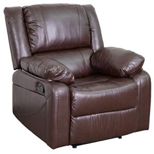 flash furniture harmony series brown leathersoft recliner