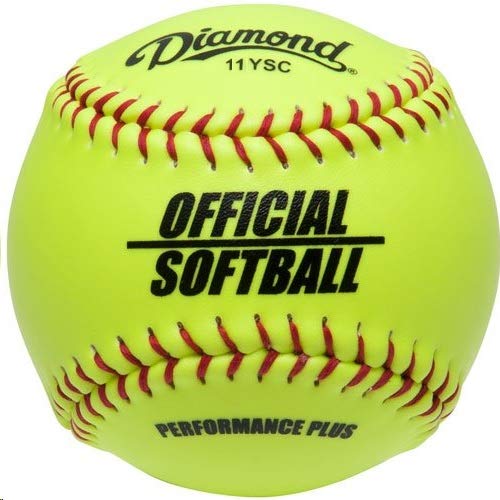 Diamond 6-Gallon Ball Bucket with 18 11YOS 11-inch Softballs, Yellow