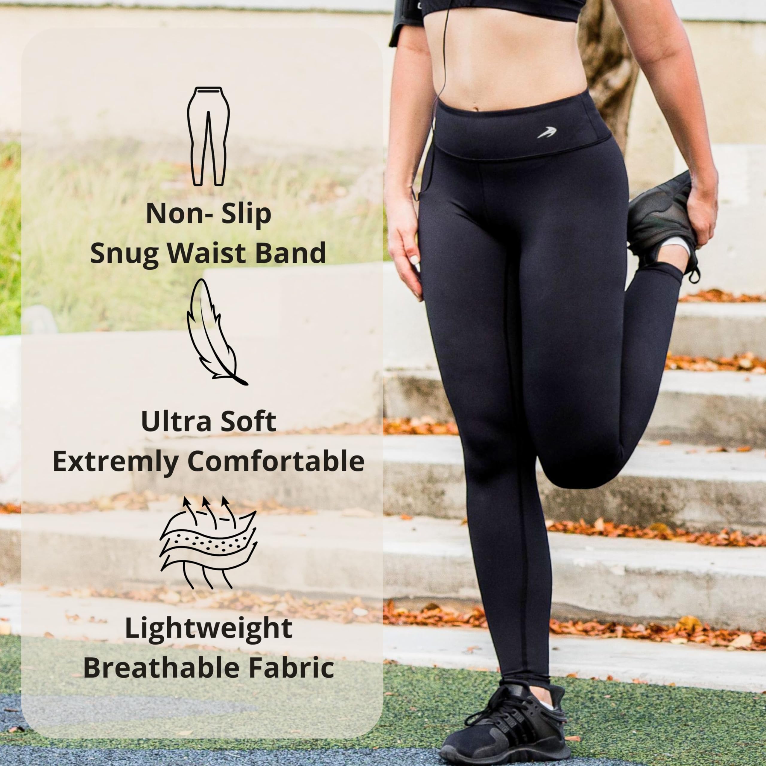 Compression Leggings for Women, Tummy Control Workout Gym Running Yoga Pants