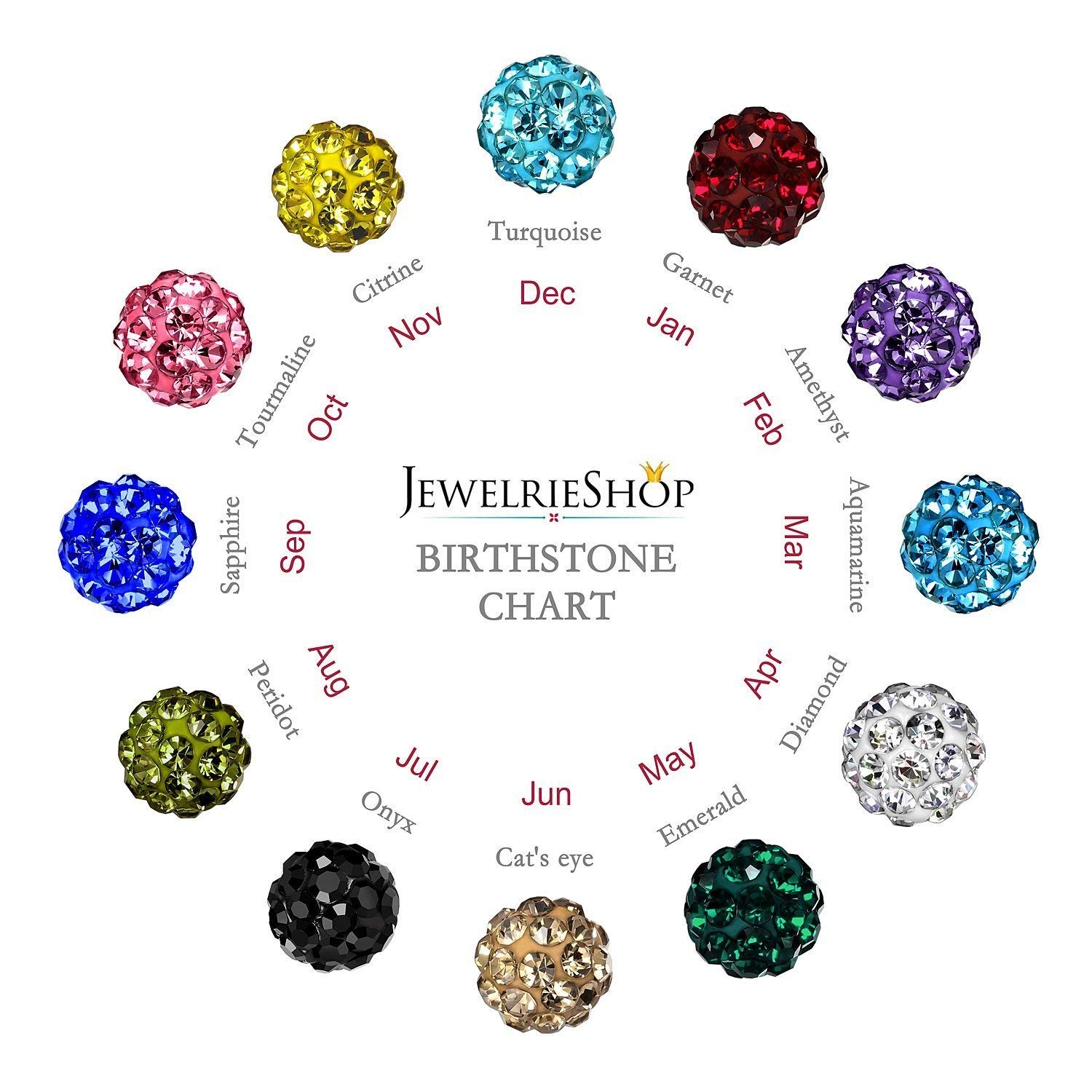 JewelrieShop Rhinestones Crystal Ball Stud Earrings Set Fireball Disco Ball Pave Bead Earrings Hypoallergenic for Women (02. 12 Pairs, 6mm)