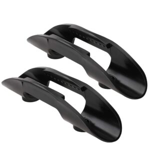 mayitr kayak paddle accessories plastic paddle holder clip black, kayak paddle clip universal kayak paddle mount holder clip & fishing net clip，2 pcs