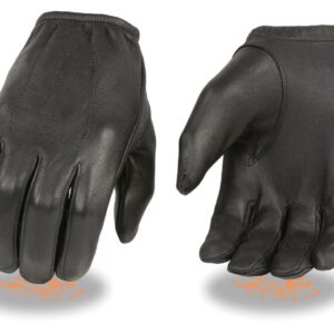 Milwaukee Leather - SH887 Black Men's Deerskin Short Wristed Driving Gloves (Black, Medium)