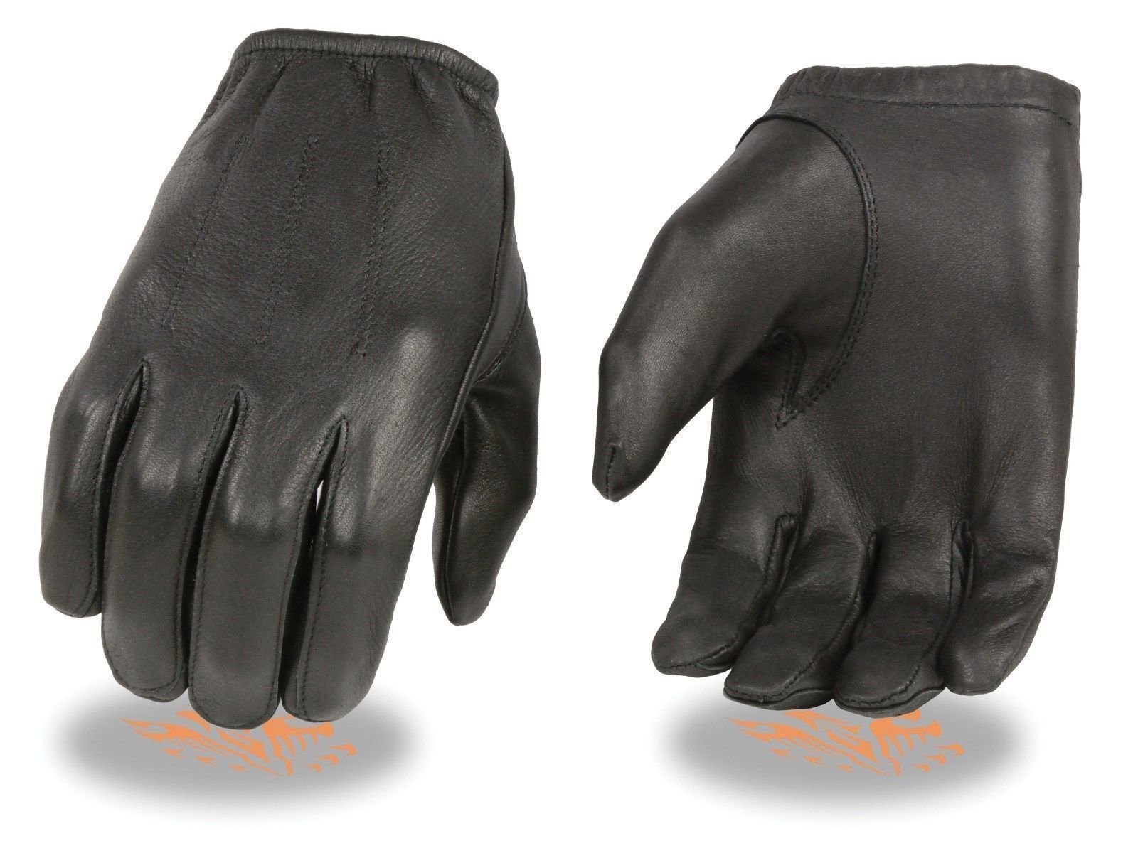 Milwaukee Leather - SH887 Black Men's Deerskin Short Wristed Driving Gloves (Black, Medium)