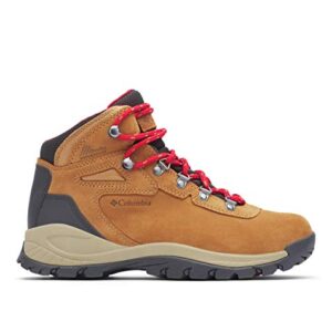 Columbia Women's Newton Ridge Plus Waterproof Amped, Elk/Mountain Red, 10