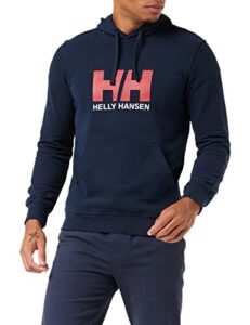 helly hansen men's hh logo hoodie, 597 navy, xx-large