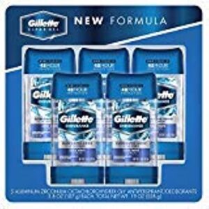 gillette endurance clear gel deodorant, cool wave (3.8 oz., 5 pk.)es