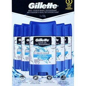 Gillette Endurance Clear Gel Deodorant, Cool Wave (3.8 oz., 5 pk.)ES