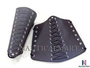 brown arm guard traditional archery leather bracer