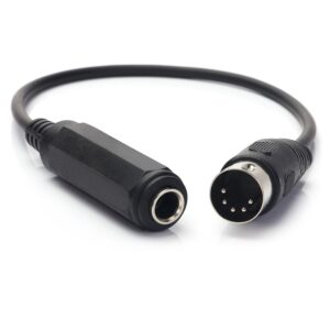 moborest 6.35mm(1/4) trs to 5-pin din midi cable adapter connect an speaker