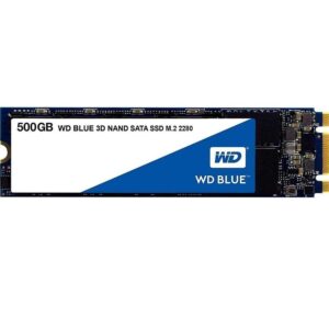 western digital 500gb wd blue 3d nand internal pc ssd - sata iii 6 gb/s, m.2 2280, up to 560 mb/s - wds500g2b0b