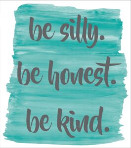 wallpops dwpq2468 be silly, honest & kind wall decal, multicolor