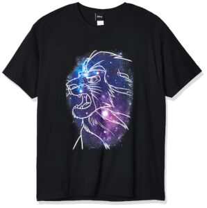 disney mens lion king galaxy fireflies and kings graphic t-shirt shirt, black, large us