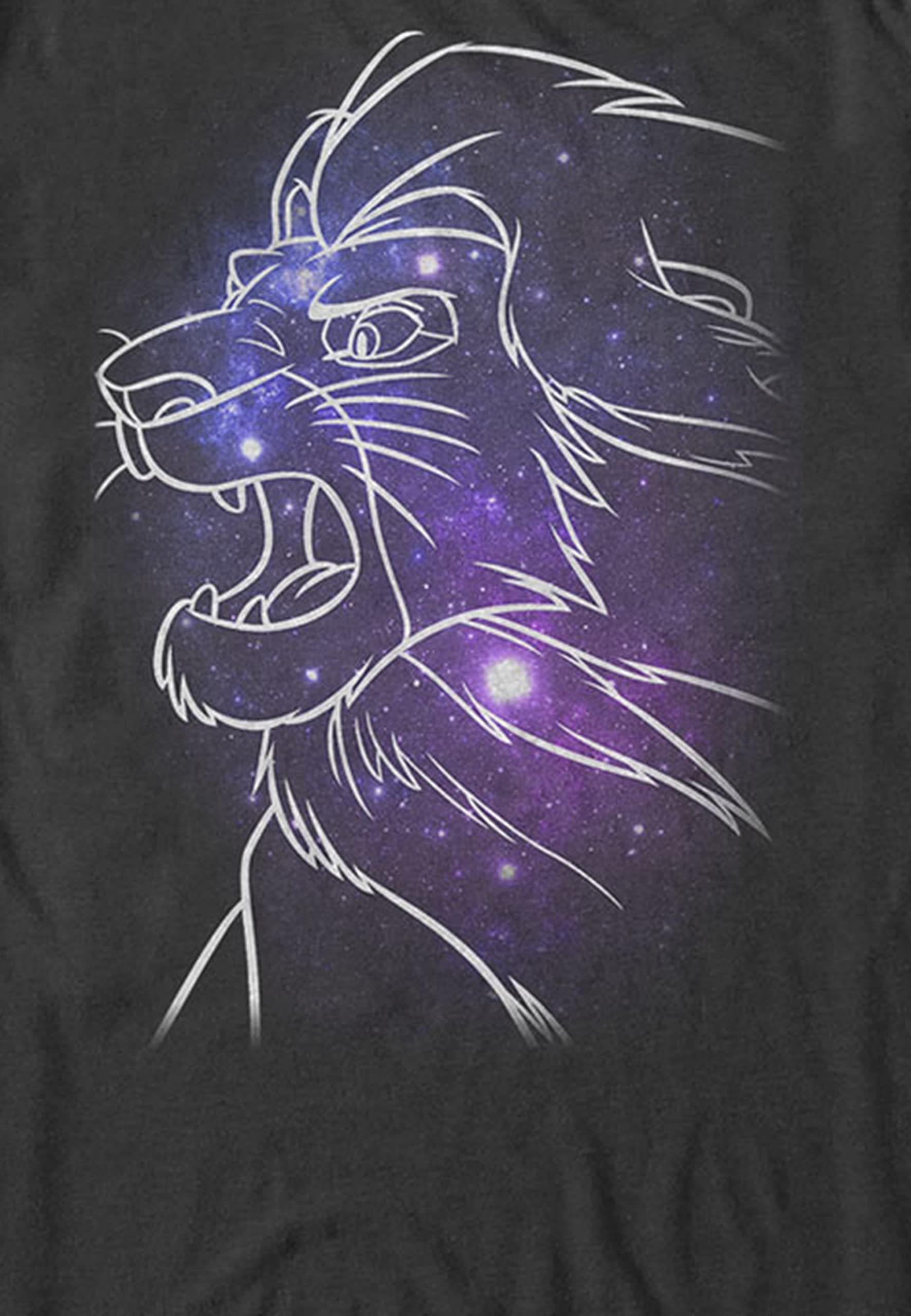 Disney mens Lion King Galaxy Fireflies and Kings Graphic T-shirt Shirt, Black, Large US