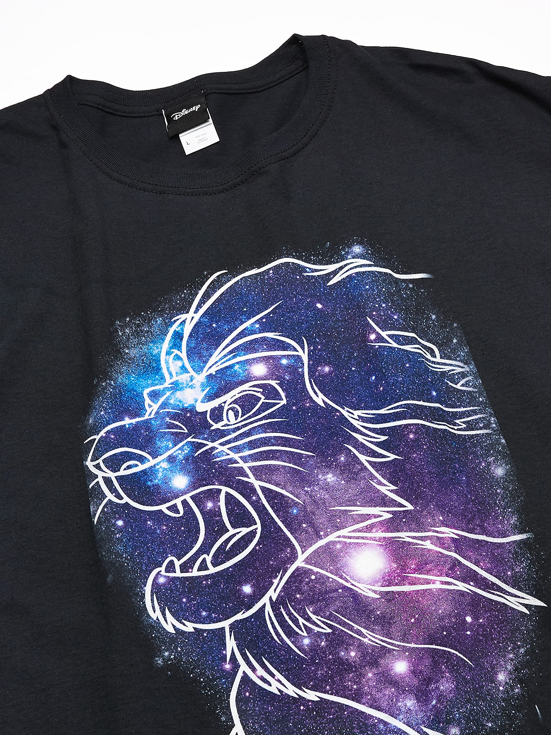 Disney mens Lion King Galaxy Fireflies and Kings Graphic T-shirt Shirt, Black, Large US