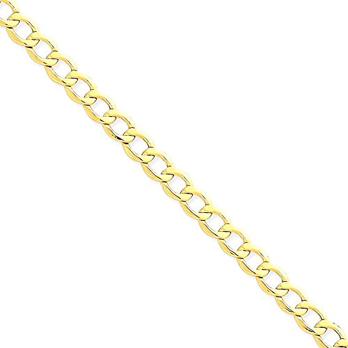 IceCarats 14K Yellow Gold 5.25mm Curb Link Chain Bracelet 7 inch