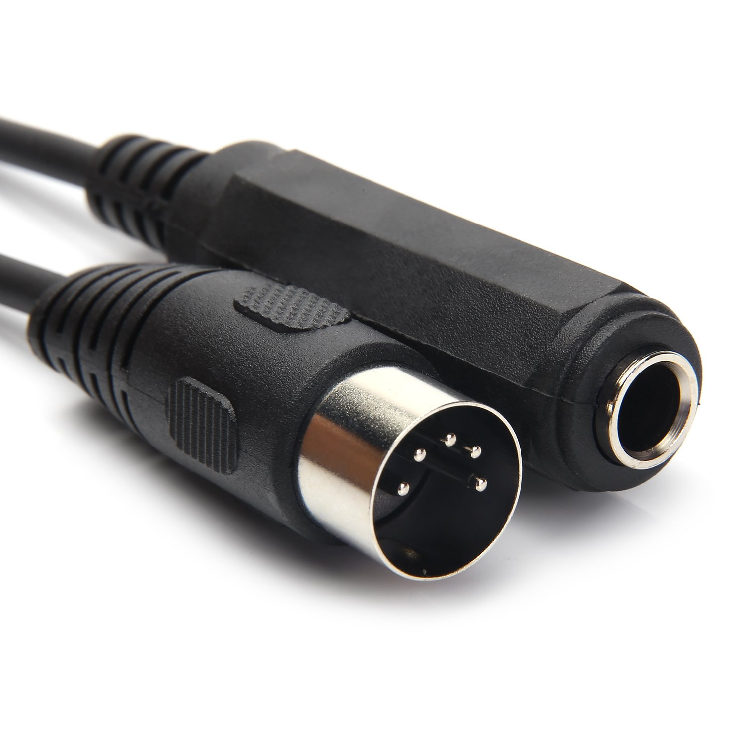 SiYear 6.35mm Female 1/4" TRS to DIN 5 Pin MIDI Cable Adapter for Speaker, Amplifier, Mixer to MIDI keyboard, Synthesizer and Guitar connection (30 cm)