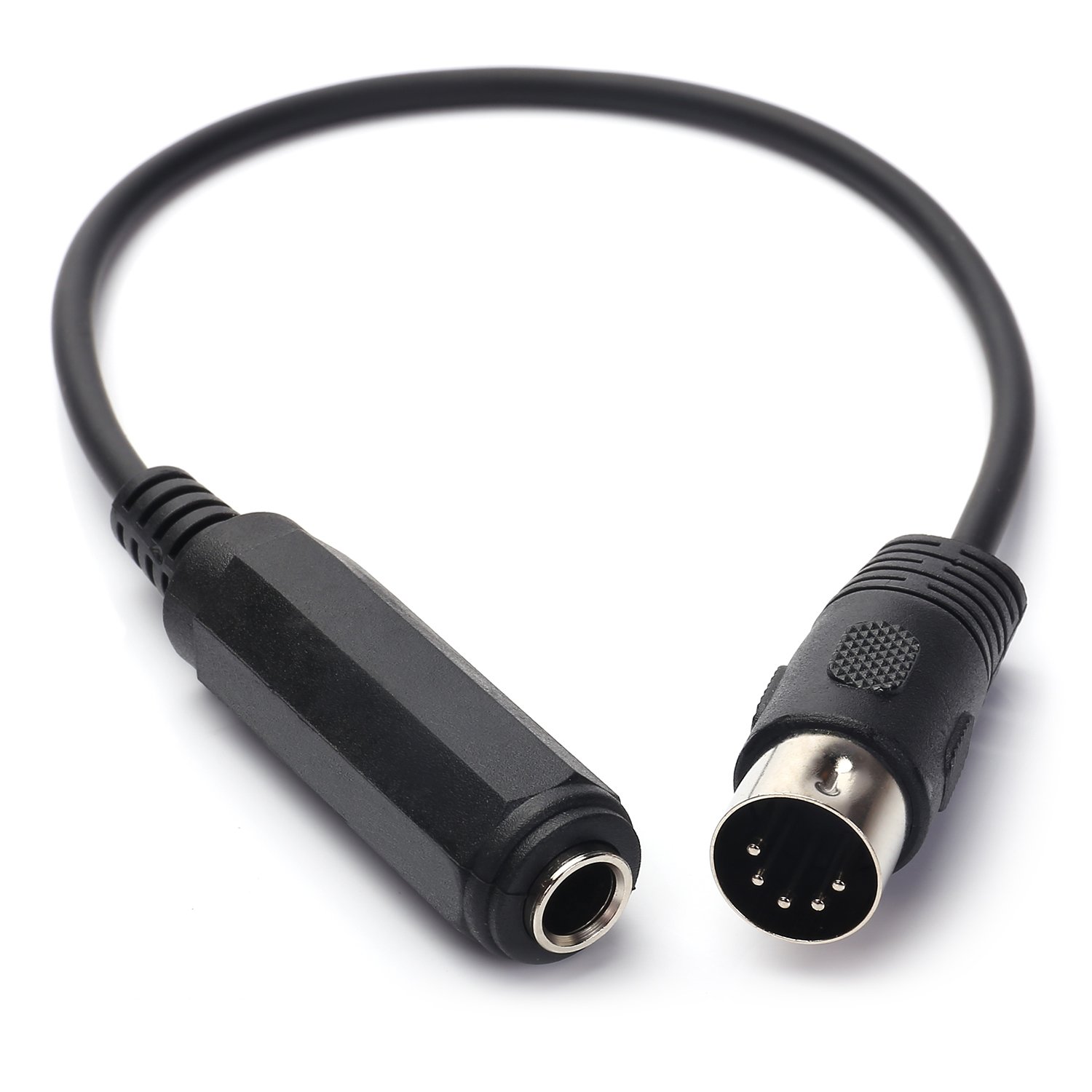 SiYear 6.35mm Female 1/4" TRS to DIN 5 Pin MIDI Cable Adapter for Speaker, Amplifier, Mixer to MIDI keyboard, Synthesizer and Guitar connection (30 cm)