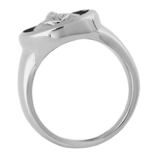 Akitsune Ferus Ring | Fox Design Ring Women Men Signet Ring Stainless Steel - Silver - US 11