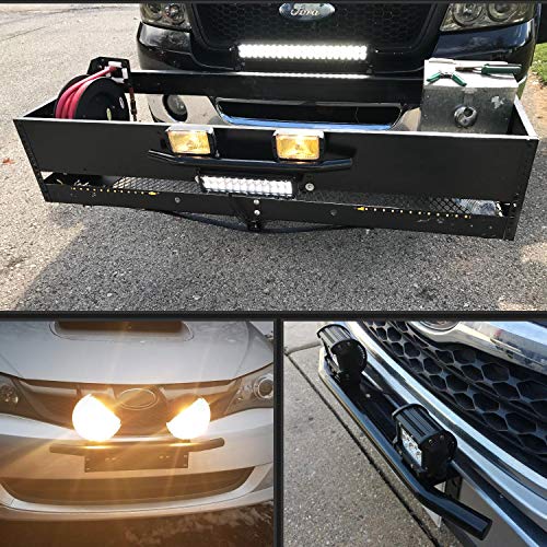 Nilight - 90021B Light Bar Mounting Bracket Front License Plate Frame Bracket Holder for Off-Road Lights LED Work Lamps , 2 Years Warranty