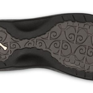 OLUKAI Ohana Women's Beach Sandals, Quick-Dry Flip-Flop Slides, Water Resistant, Wet Grip Soles & Compression Molded Footbed, White/Black, 8