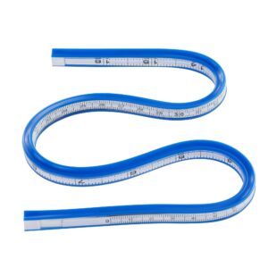 pacific arc flexible curve graduated 16 inch ruler with inking edge, for drawing, pattern making, engineering, stencil making, saddle fitting