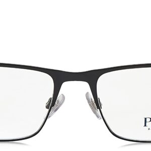 Polo Ralph Lauren Men's PH1175 Rectangular Prescription Eyewear Frames, Matte Black/Demo Lens, 56 mm