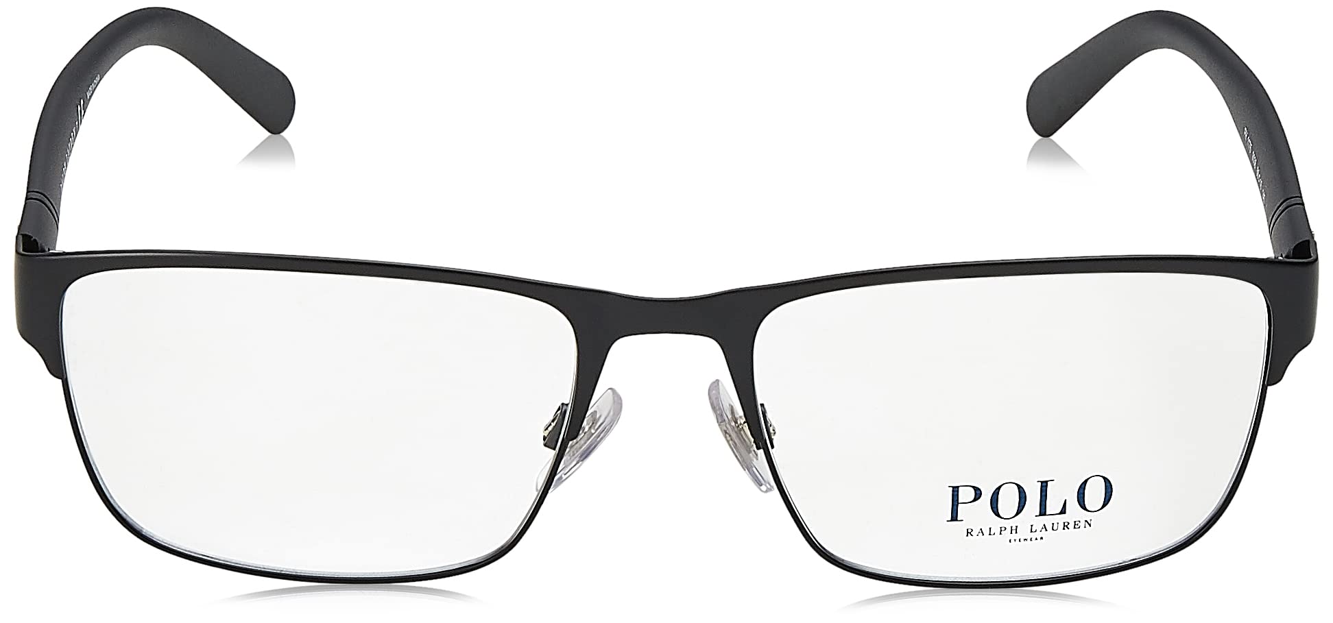 Polo Ralph Lauren Men's PH1175 Rectangular Prescription Eyewear Frames, Matte Black/Demo Lens, 56 mm