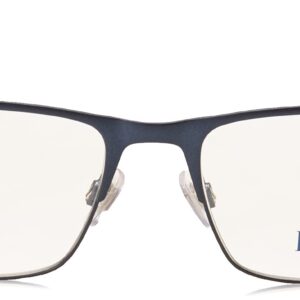 Polo Ralph Lauren Men's PH1175 Rectangular Prescription Eyewear Frames, Matte Navy Blue/Demo Lens, 56 mm