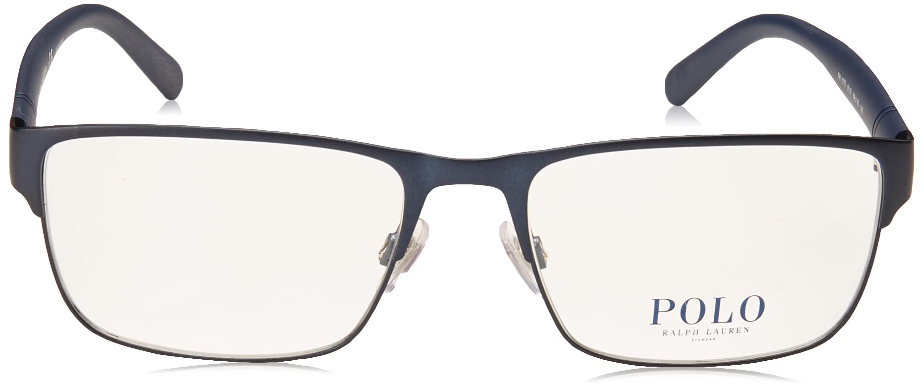 Polo Ralph Lauren Men's PH1175 Rectangular Prescription Eyewear Frames, Matte Navy Blue/Demo Lens, 56 mm