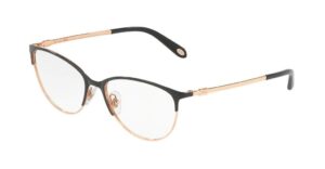 tiffany & co. tf 1127-6122 eyeglasses black/rubedo w/clear demo 54mm