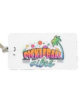 pickleball marketplace - (2) "pickleball vibes" - luggage/sports bag id tag