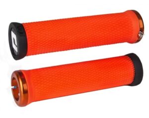 odi mtb elite motion lock on 2.1 d33mto-o grips 130 mm clamp rings orange