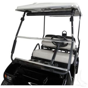 club car ds 2000.5 to current clear fold down impact resistant windshield for cc ds 2000.5 to current golf cart