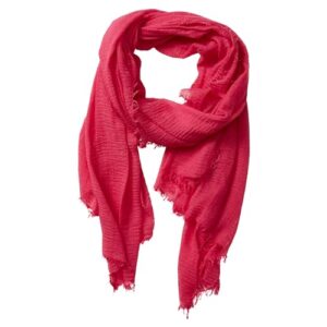 hadley wren womens classic soft solid lightweight oblong fashion scarf, bright pink, one size us