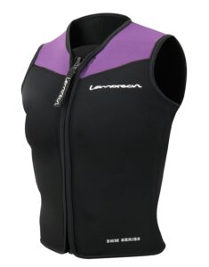 lemorecn wetsuits top premium neoprene 3mm zipper diving vest (2095purple10)