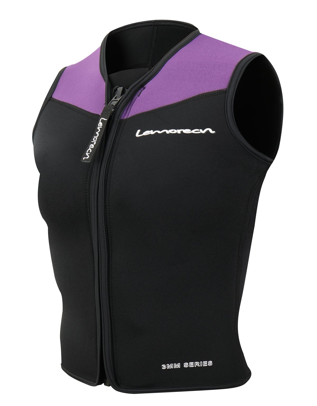 Lemorecn Wetsuits Top Premium Neoprene 3mm Zipper Diving Vest (2095purple10)