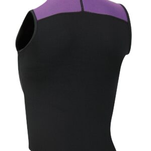 Lemorecn Wetsuits Top Premium Neoprene 3mm Zipper Diving Vest (2095purple10)