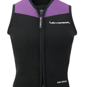 Lemorecn Wetsuits Top Premium Neoprene 3mm Zipper Diving Vest (2095purple10)