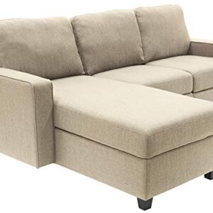 Serta Palisades Reclining Sectional with Left Storage Chaise - Beige