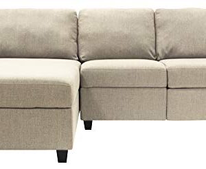 Serta Palisades Reclining Sectional with Left Storage Chaise - Beige