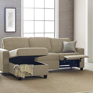 Serta Palisades Reclining Sectional with Left Storage Chaise - Beige