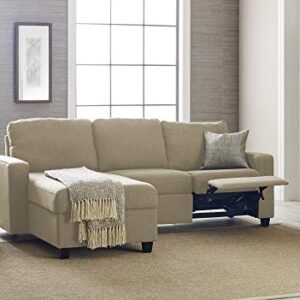 Serta Palisades Reclining Sectional with Left Storage Chaise - Beige