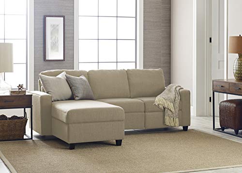 Serta Palisades Reclining Sectional with Left Storage Chaise - Beige