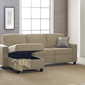 Serta Palisades Reclining Sectional with Left Storage Chaise - Beige