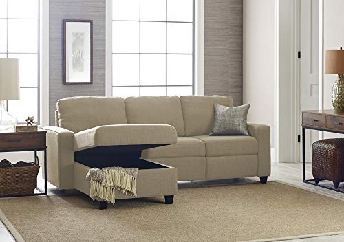 Serta Palisades Reclining Sectional with Left Storage Chaise - Beige