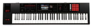 roland fa-07 76-key music workstation with 16 backlit pads