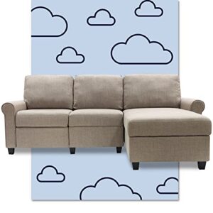 serta copenhagen reclining sectional with right storage chaise - oatmeal